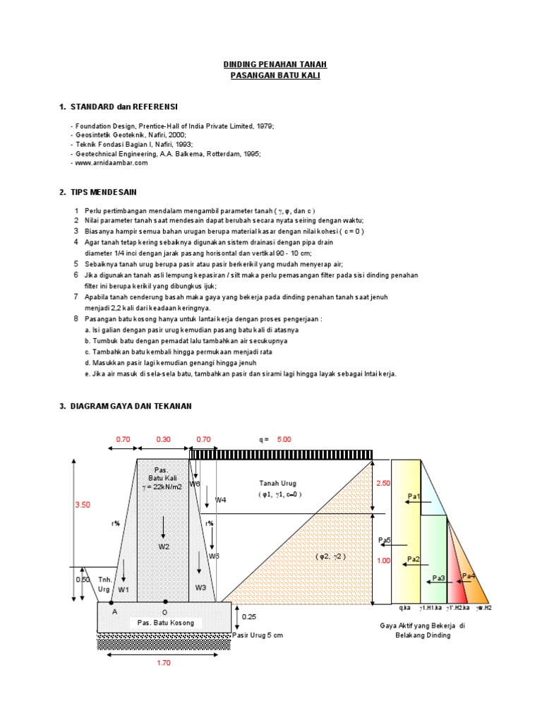 Dinding Penahan Tanah Batu Kali2 | PDF