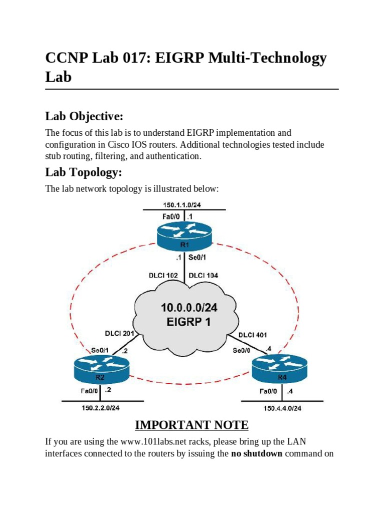 Lab EIGRP 3 | PDF | Communications Protocols | Osi Protocols