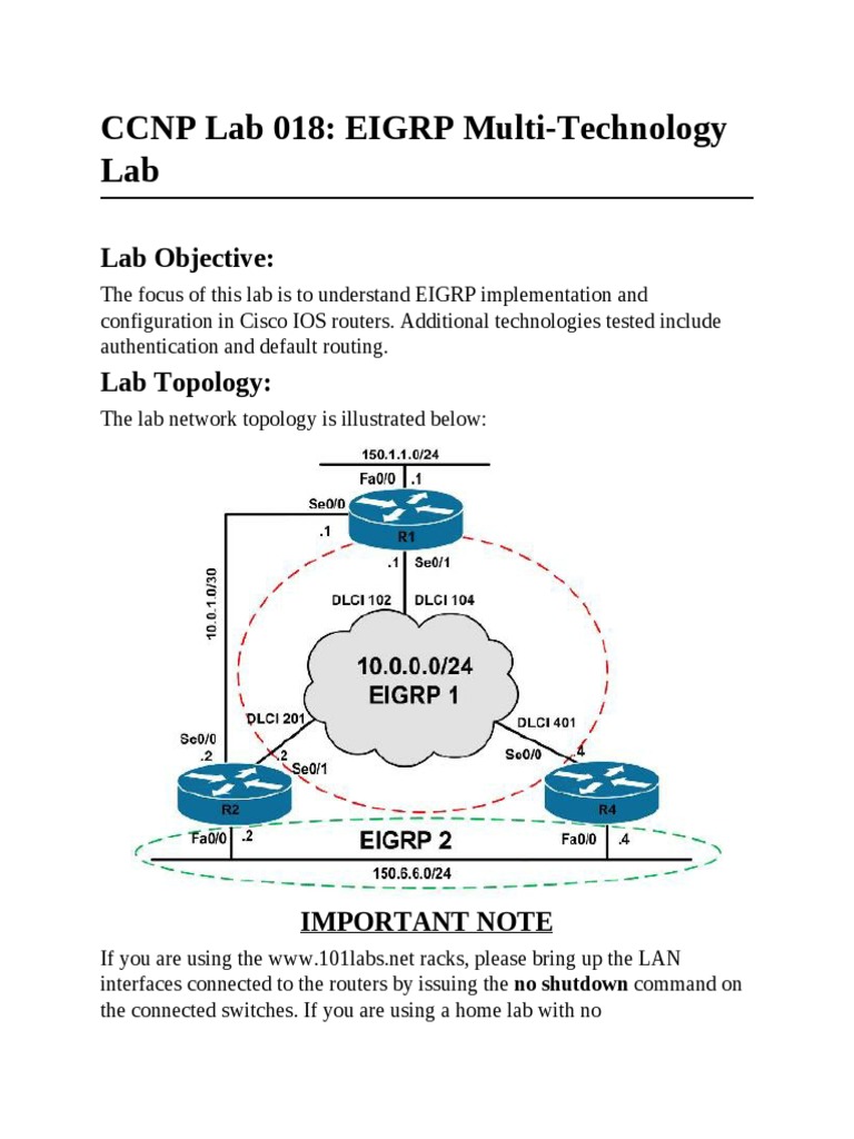 Lab EIGRP 4 | PDF | Routing | Computer Engineering