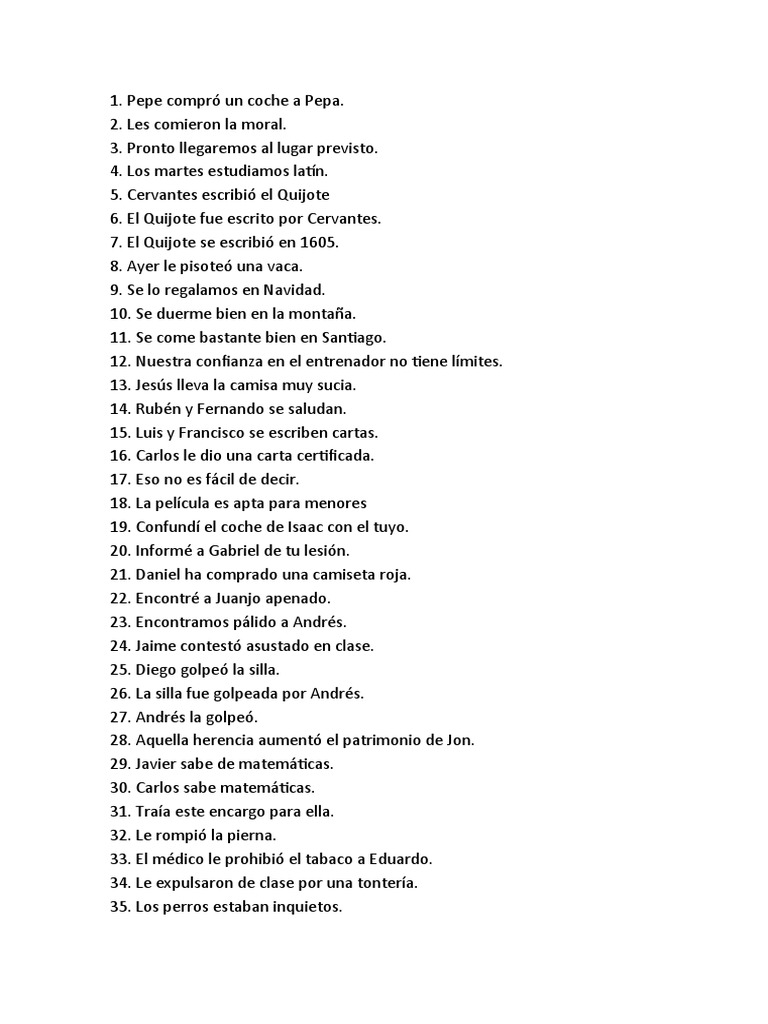 Oraciones Simples Pdf