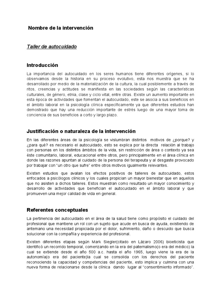 Pauta de Intervencion Grupal | PDF | Sicología | Las emociones