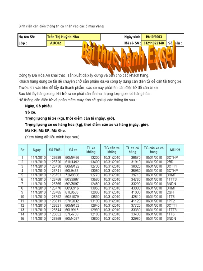 BT-Excel XN Data | PDF