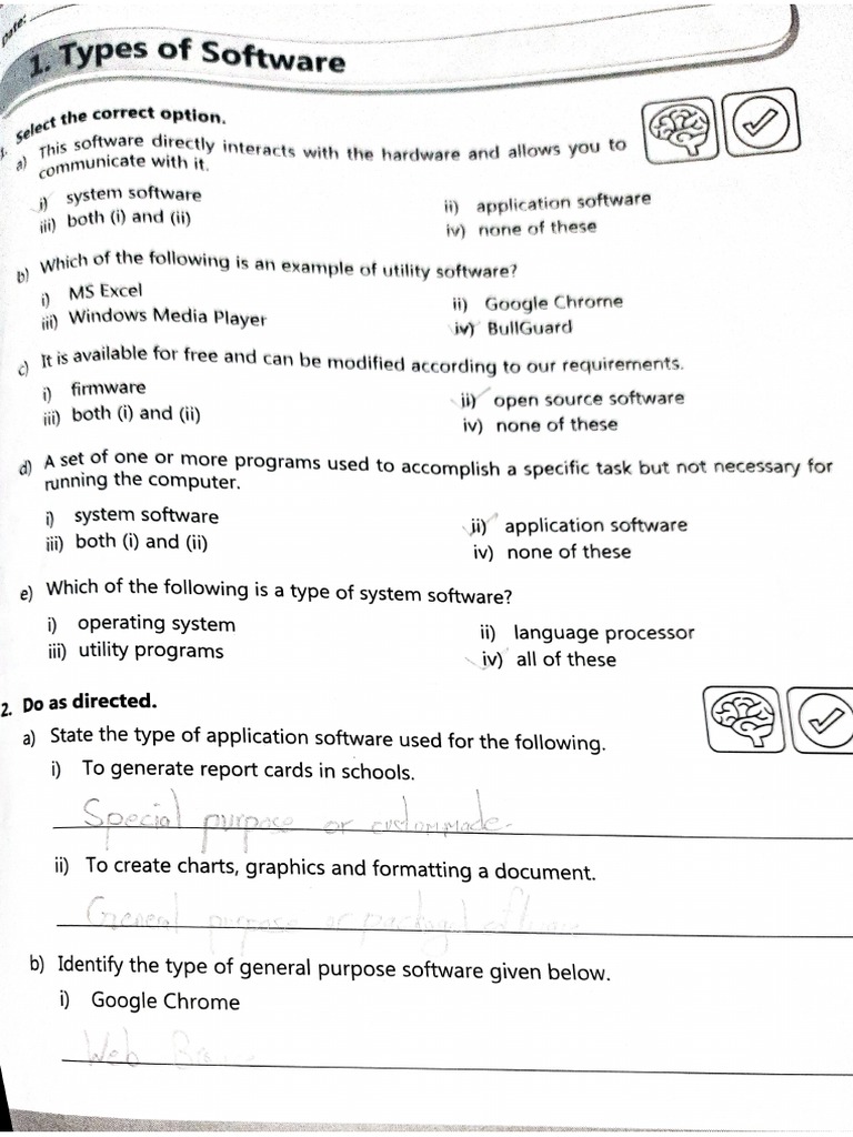 Types of Software Workbook | PDF