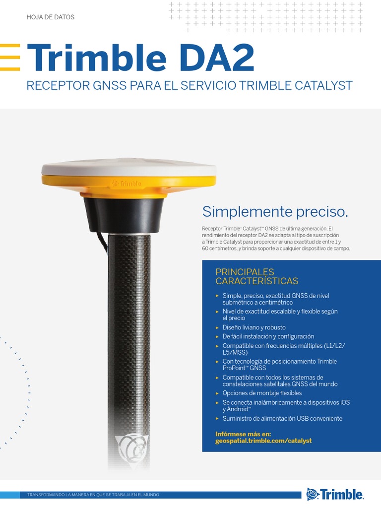 AD Datasheet - Trimble DA2 GNSS Receiver | PDF