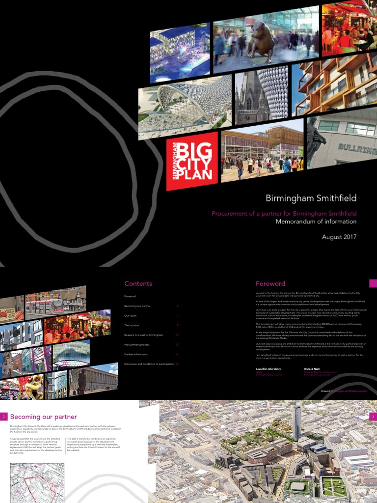 Birmingham Smithfield Development Plan | PDF | Birmingham | Business