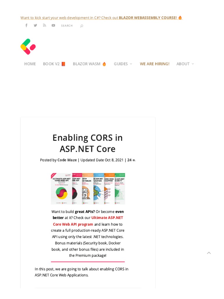Enabling Cors In Asp Net Core By Example Code Maze Blog Pdf Technology And Engineering