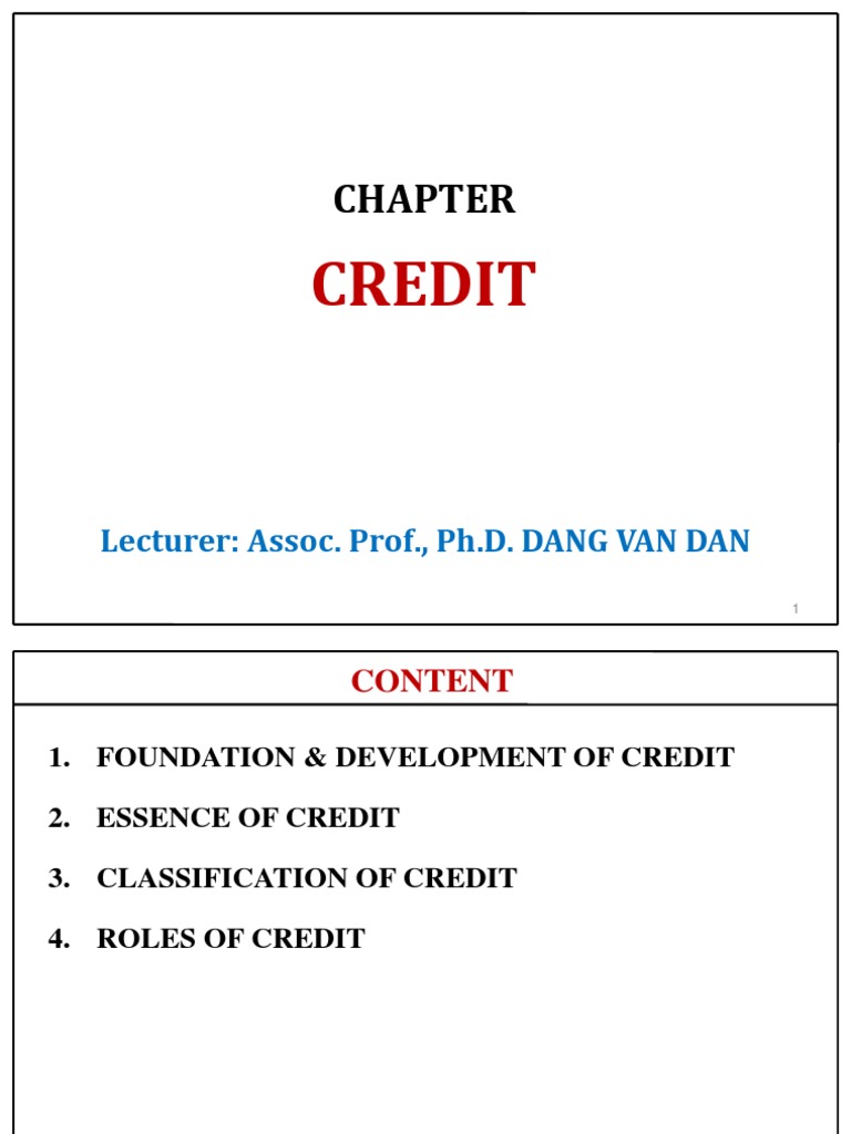 Chapter 2 - Credit | PDF | Credit | Finance & Money Management