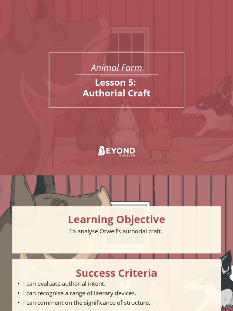 Animal Farm Lesson 5 | PDF | Satire | Fairy Tales