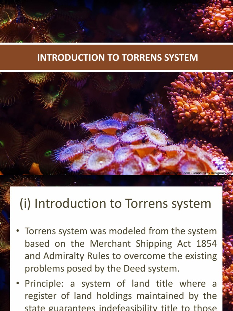 Topic 2 Introduction To Torrens System | PDF | Land Law | Justice