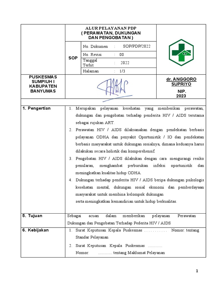 SOP Layanan PDP | PDF