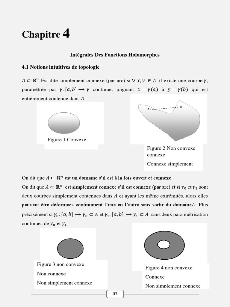 Intégrales et Théorèmes de Cauchy pour Fonctions Holomorphes | PDF ...