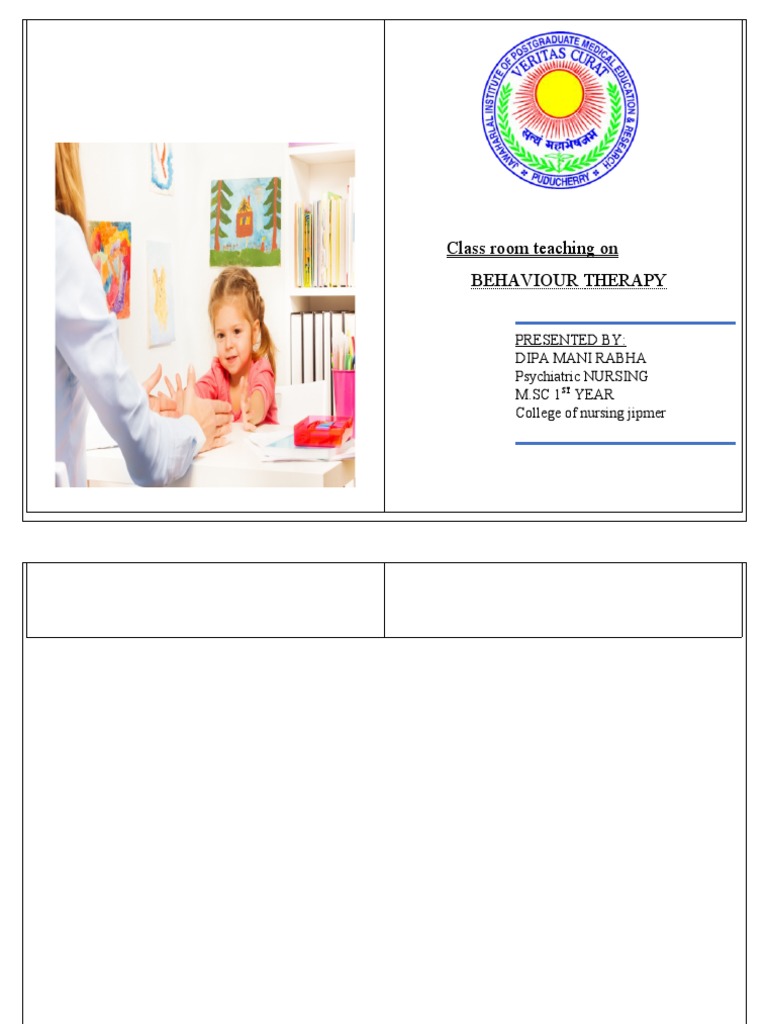 Behavior Therapy AV AIDS | PDF | Psychotherapy | Behaviour Therapy