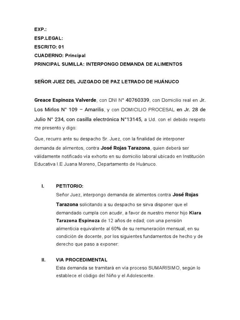 Demanda Procesal Civil 3 | PDF | Justicia | Crimen y violencia