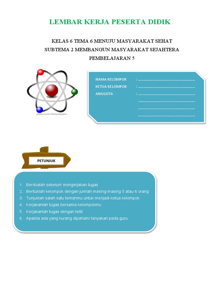 3.LKPD KELAS 6 TEMA 6 Sub 2 Pemb 5 | PDF