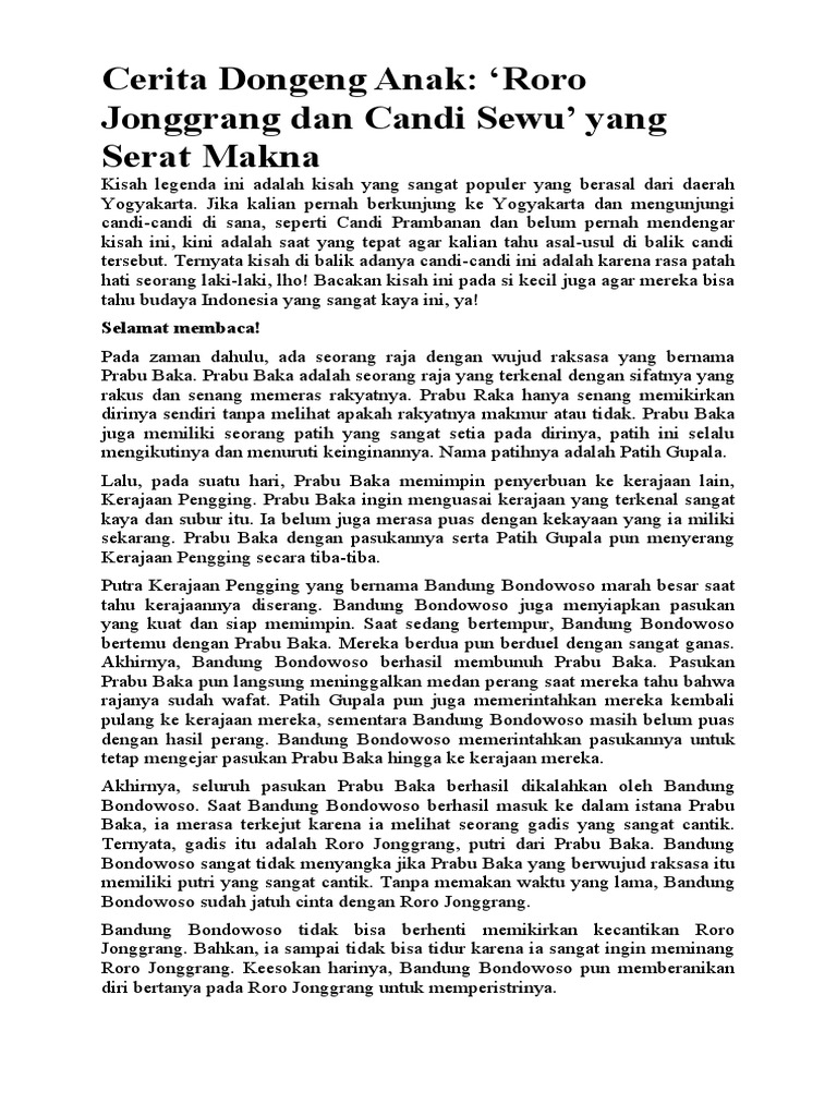 Cerita Dongeng Anak | PDF