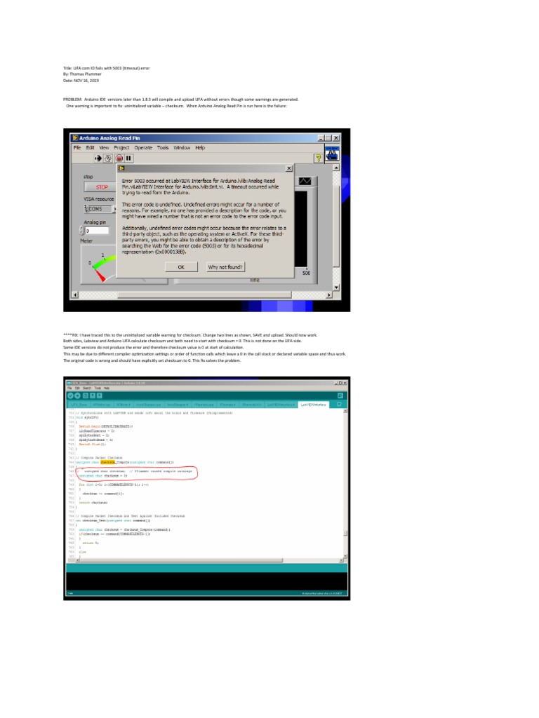 LIFA Error 5003 Fix | PDF