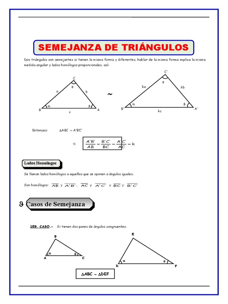 Semejanza-De-Triangulos 04 NOV 22 | PDF | Politopos | Geometría triangular