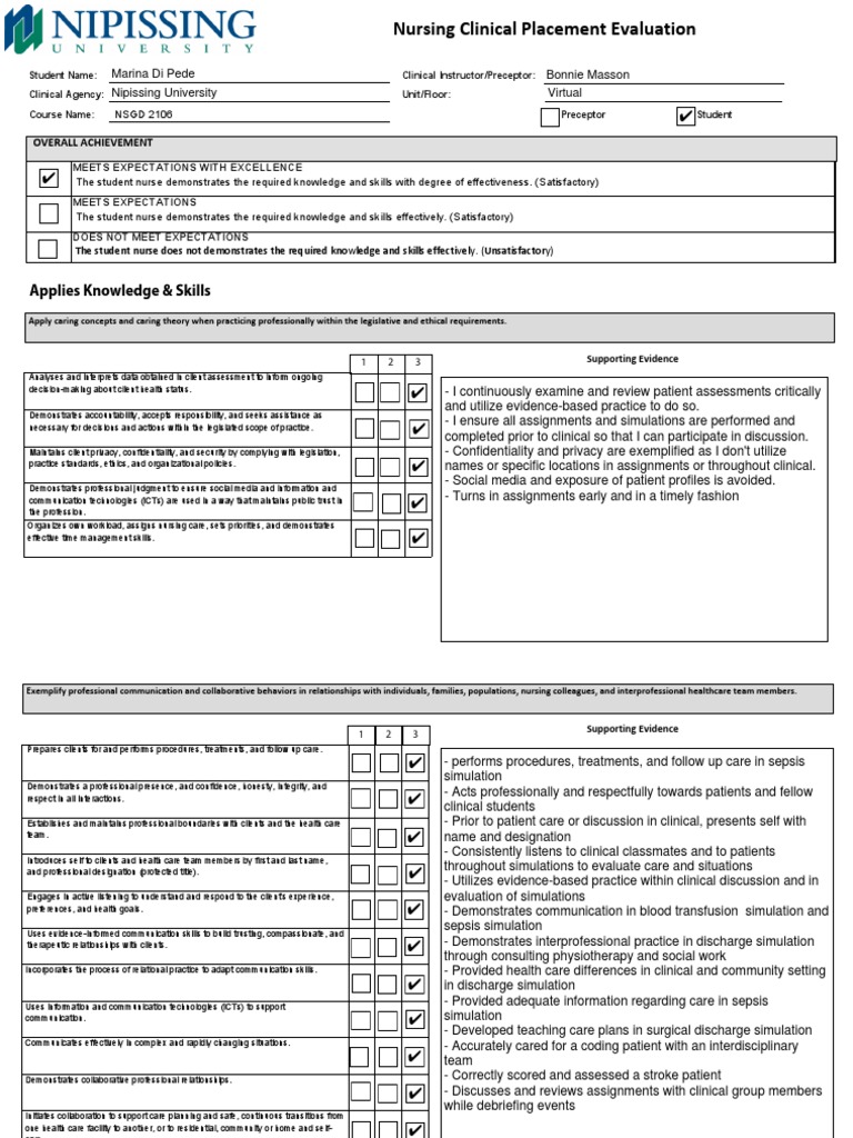 Final Eval Self | PDF | Nursing | Simulation Final Eval Self | PDF | Nursing | Simulation