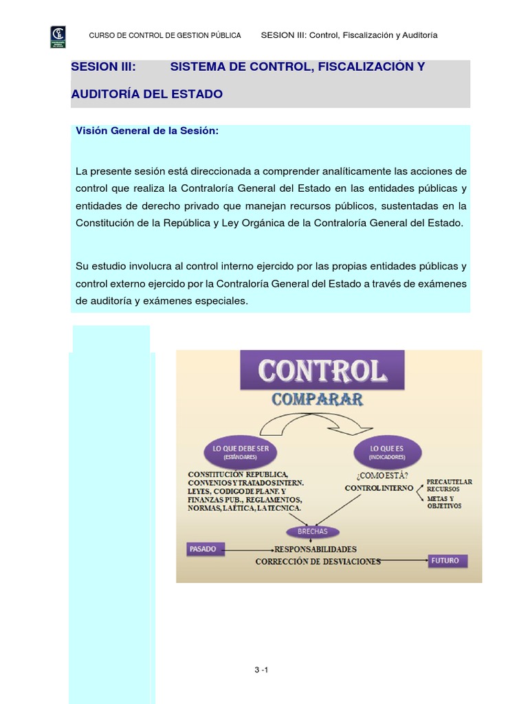 SESION 3 - CONTROL DE RECURSOS 2020 Ma | PDF | Auditoría ...