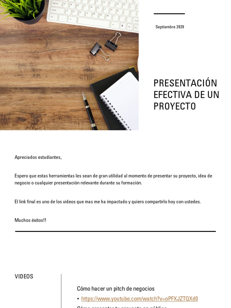 Presentación Efectiva de Un Proyecto | PDF | Negocios