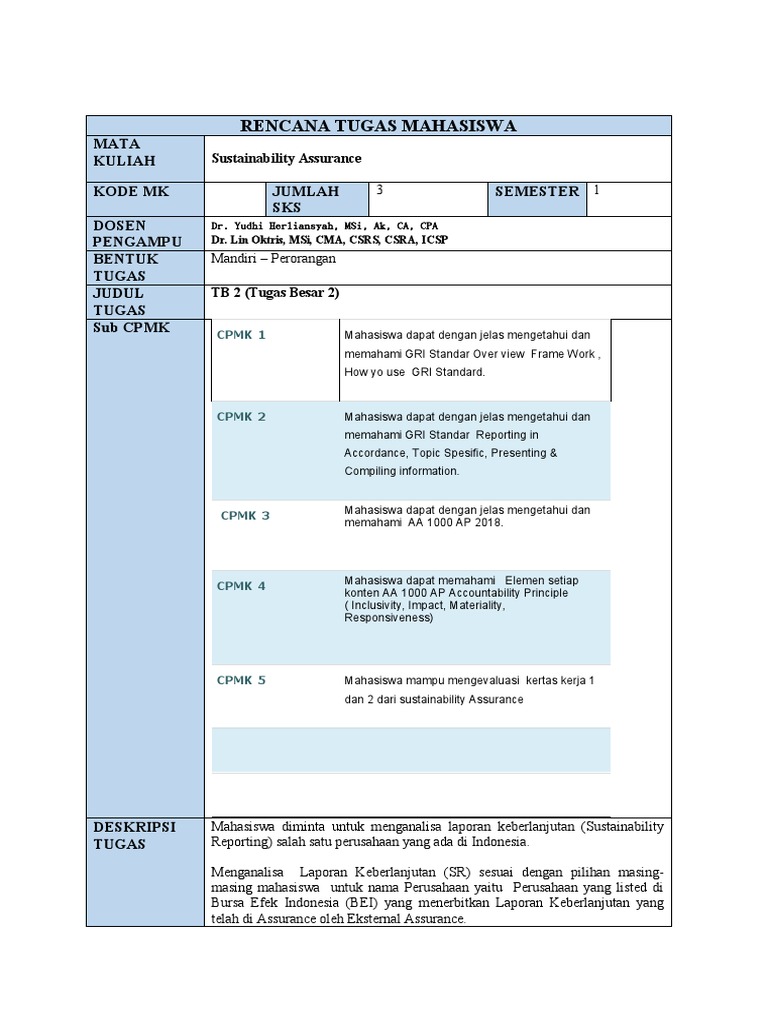 RTM TB 2 Sustainability Assurance Rev 3 | PDF