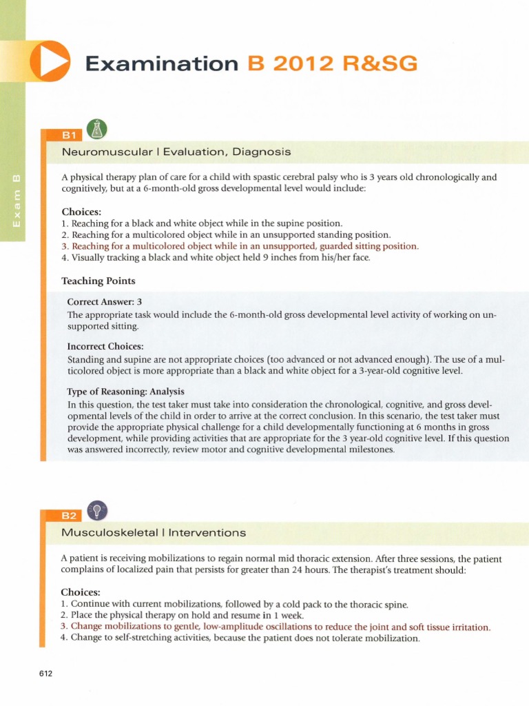 NPTE Sullivan EXAM B | PDF | Hypoglycemia | Shoulder