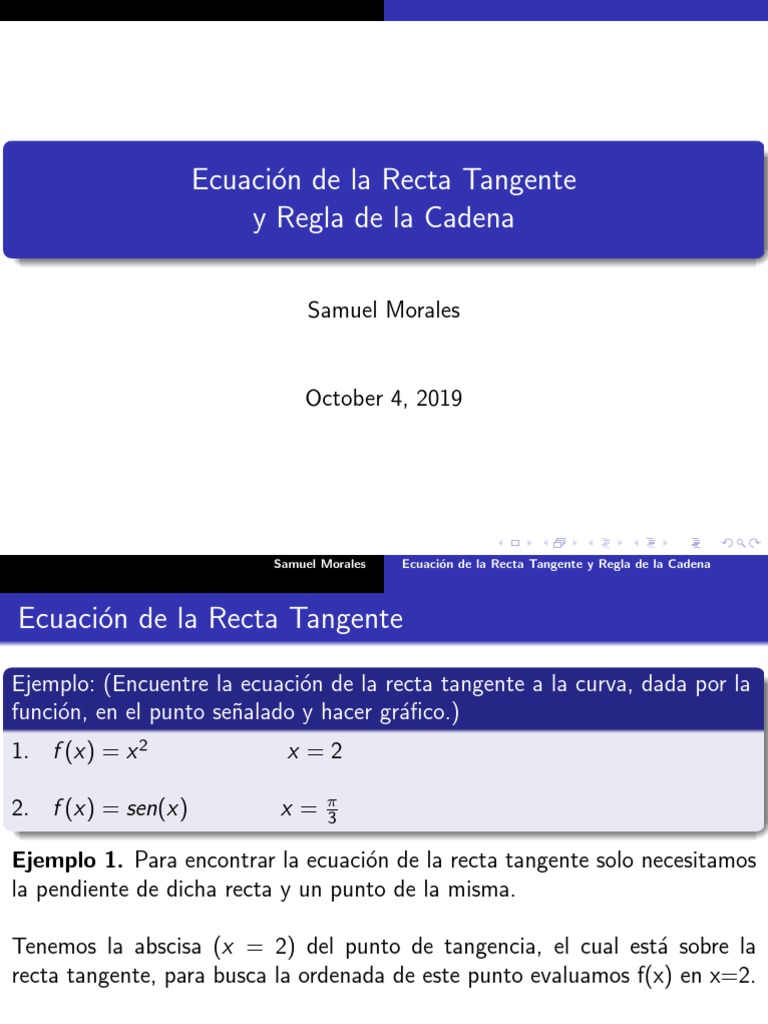 Tema 11. Regla de La Cadena | PDF | Derivado | Pendiente