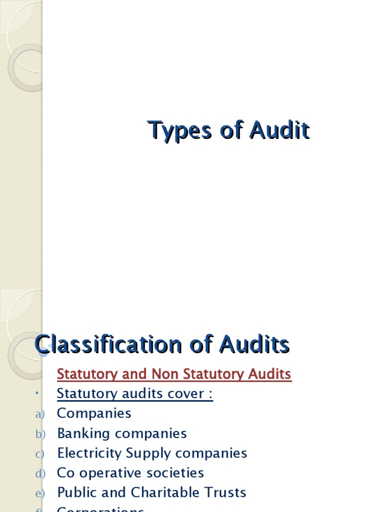 Types of Audit | PDF