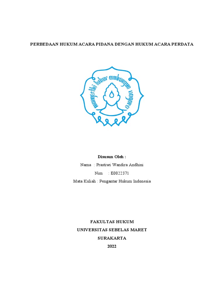 Perbedaan Acara Pidana Dan Perdata 1 | PDF