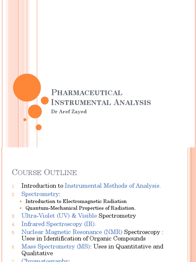 Pharmaceutical Instrumental Analysis Methods Guide | PDF | Emission ...