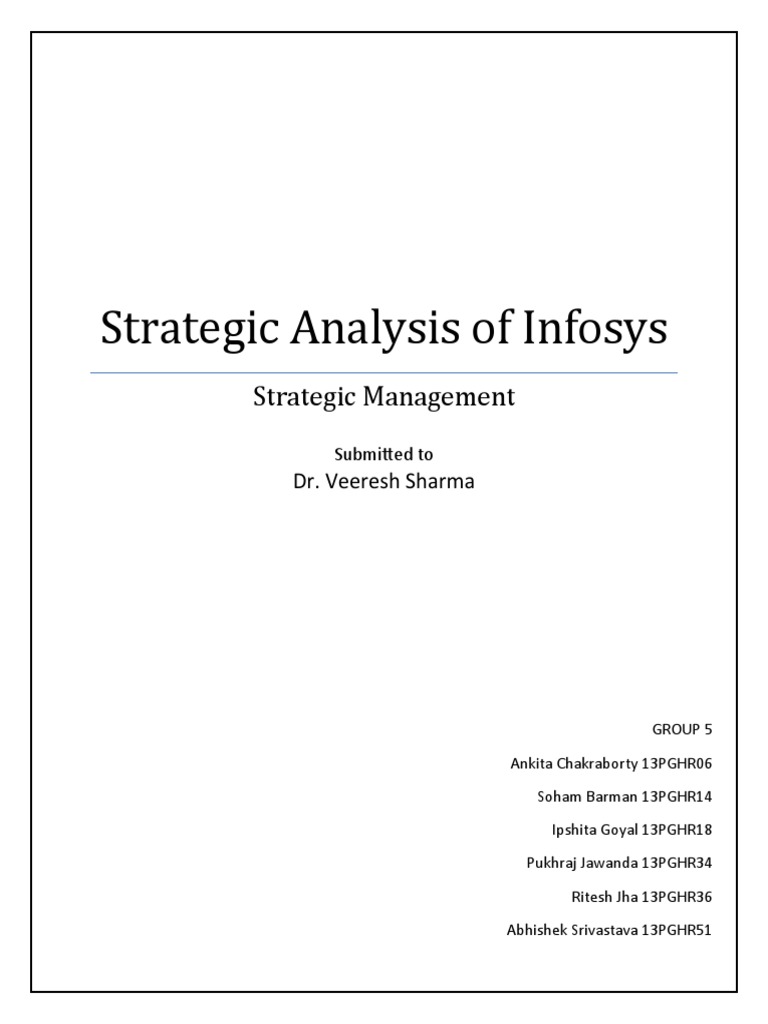 Strategic Analysis of Infosys | PDF | Swot Analysis | Outsourcing
