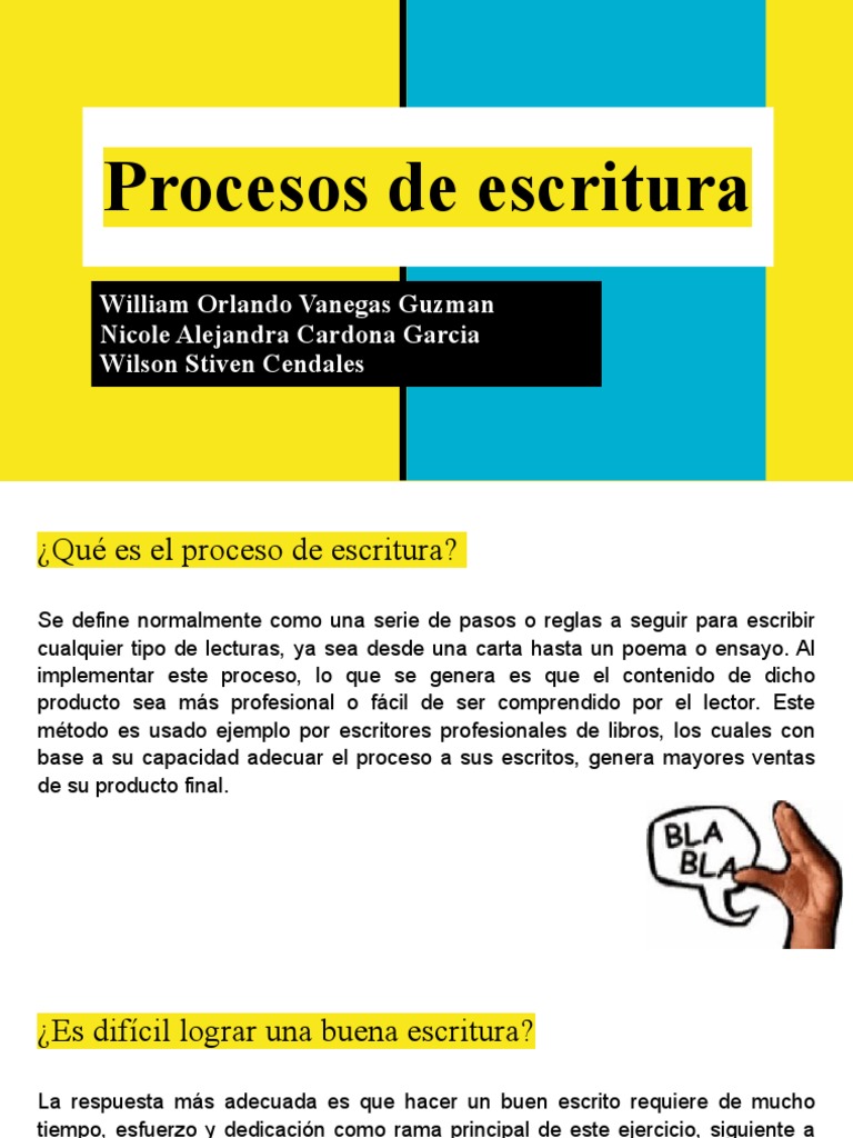 Etapas del Proceso de Escritura | PDF | Sílaba | Escritura