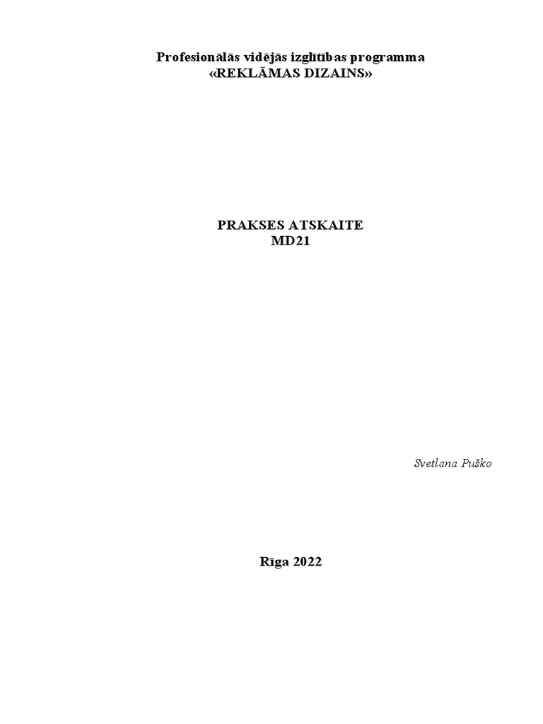 Prakses Atskaite | PDF