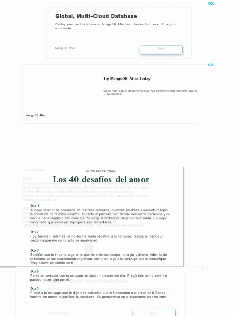 El Desafio Del Amor 40 Dias | Descargar gratis PDF | Amor | Oración