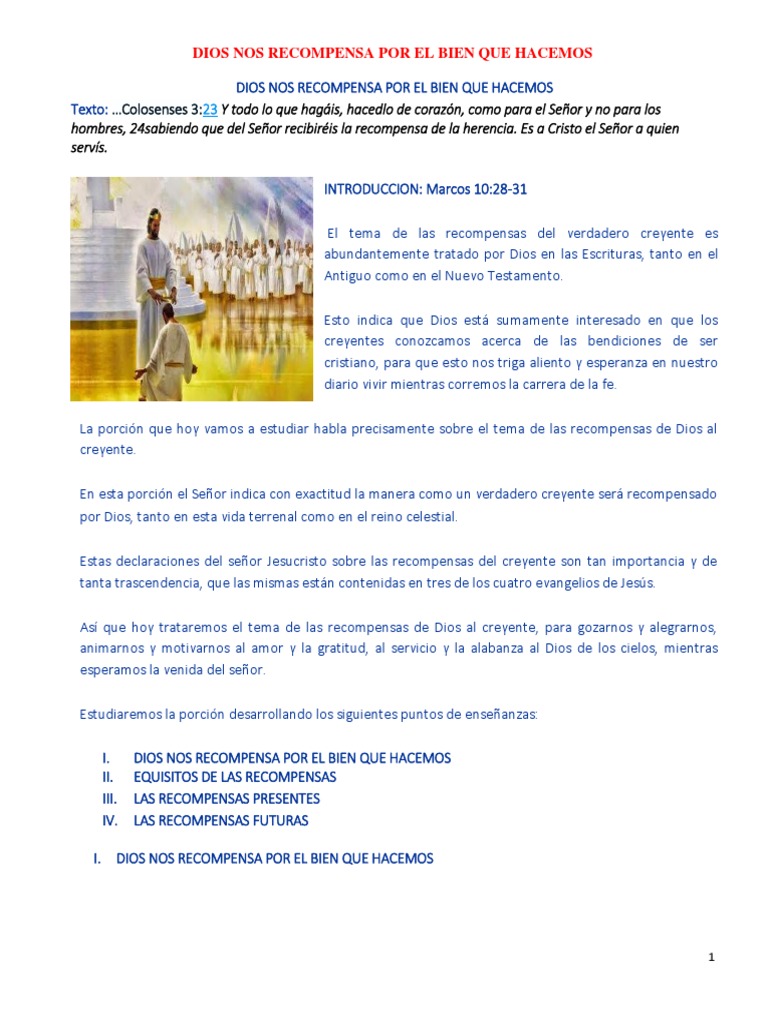 Las Recompensas Del Creyente | PDF | Jesús | Cristo (título)