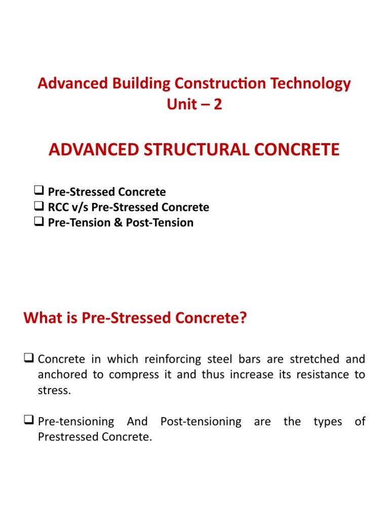 Advanced Structural Concrete - Lecture 1 | PDF | Prestressed Concrete ... Advanced Structural Concrete - Lecture 1 | PDF | Prestressed Concrete ...