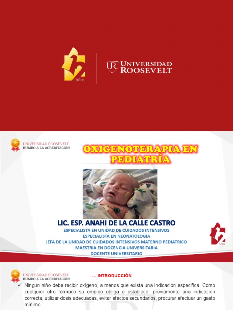 Oxigenoterapia Pediatria | PDF | Hipoxia (médica) | Oxígeno