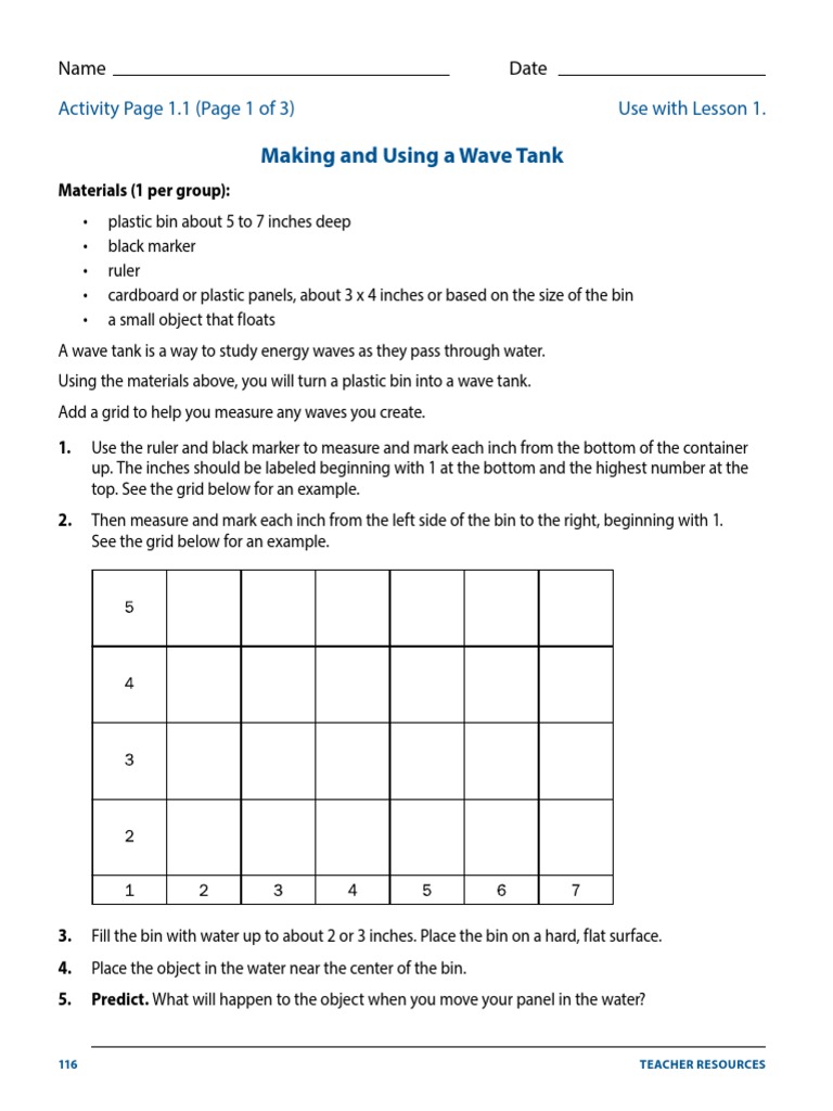 Describing Water Waves Worksheets-Páginas-1-3 | PDF | Water | Physics