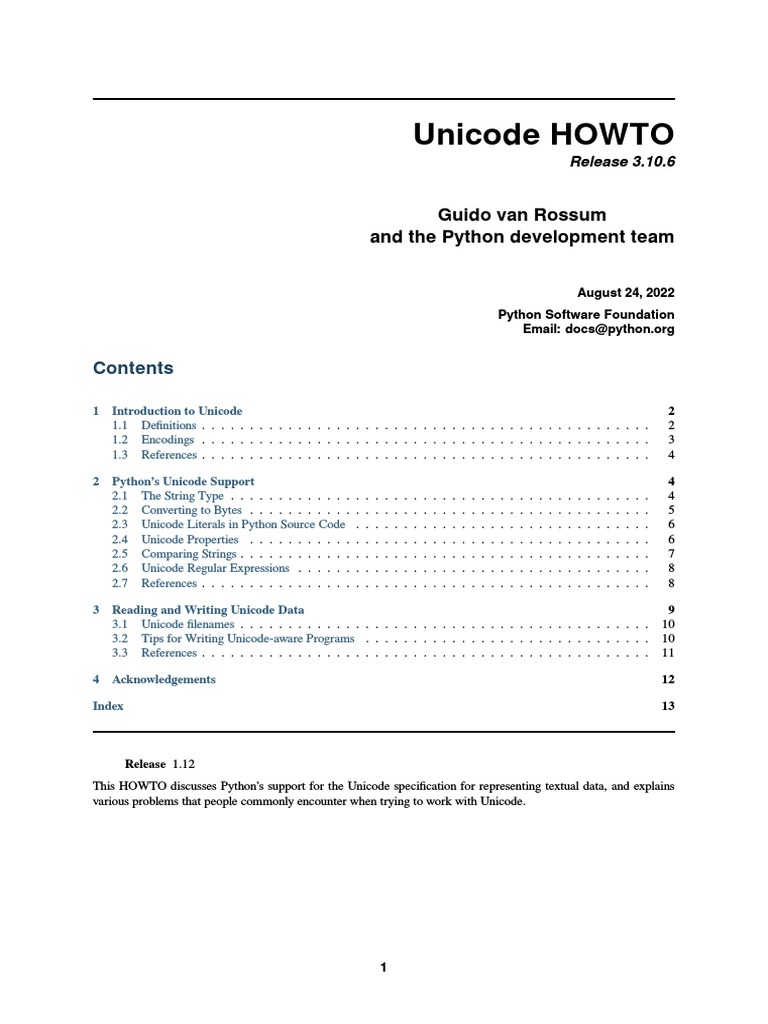 Howto Unicode | Pdf | Filename | String (computer Science)