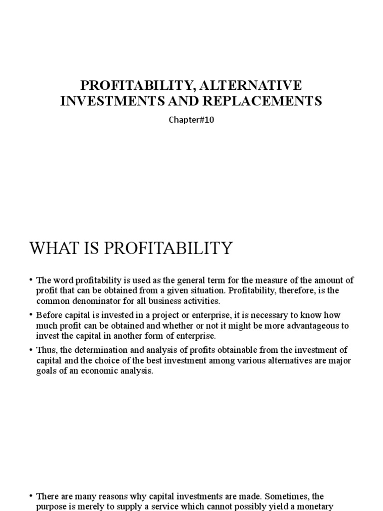 Profitability | PDF | Profit (Economics) | Investing