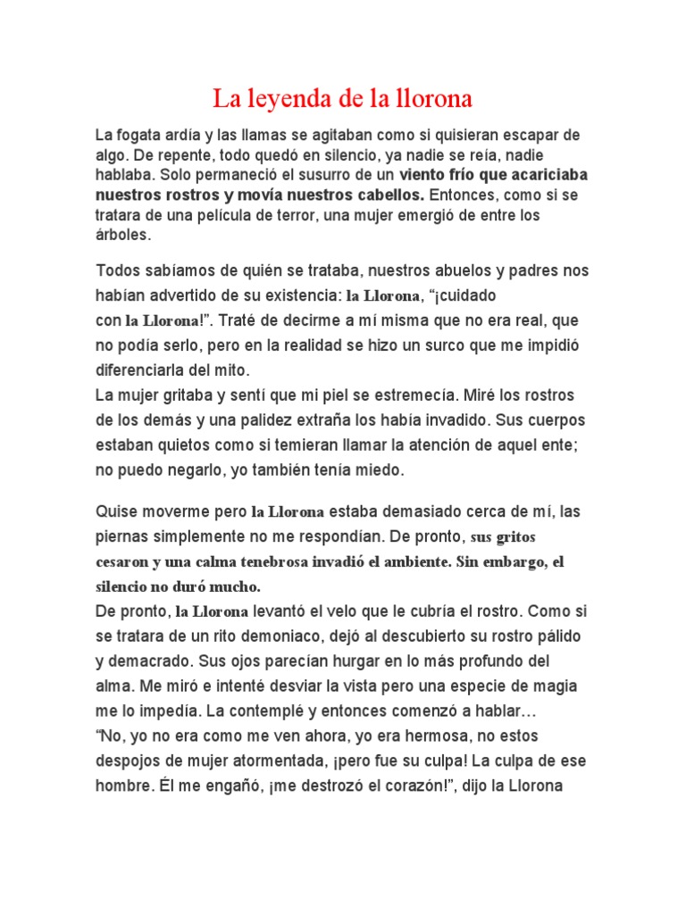 La Leyenda de La Llorona | PDF