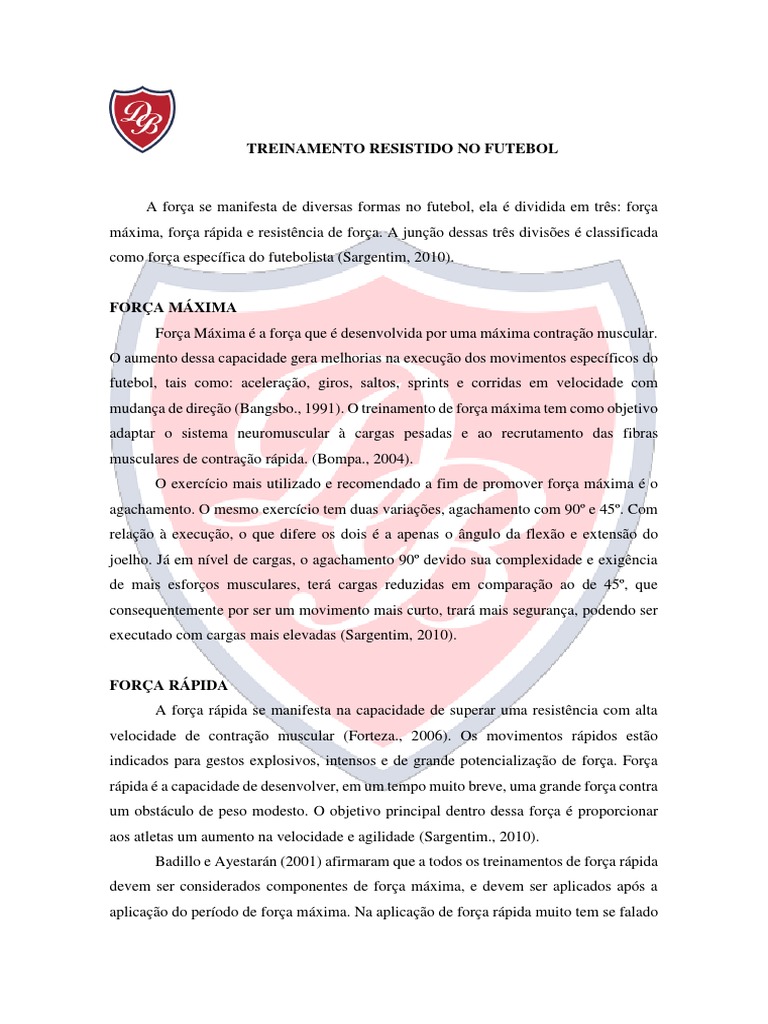 4 - Treinamento Resistido No Futebol | PDF