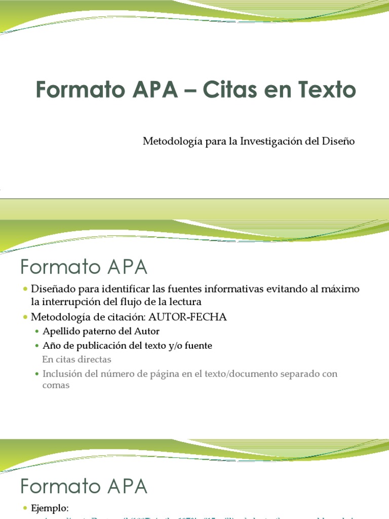 Formato APA Citas en Texto | PDF | Estilo apa | Comunicación escrita