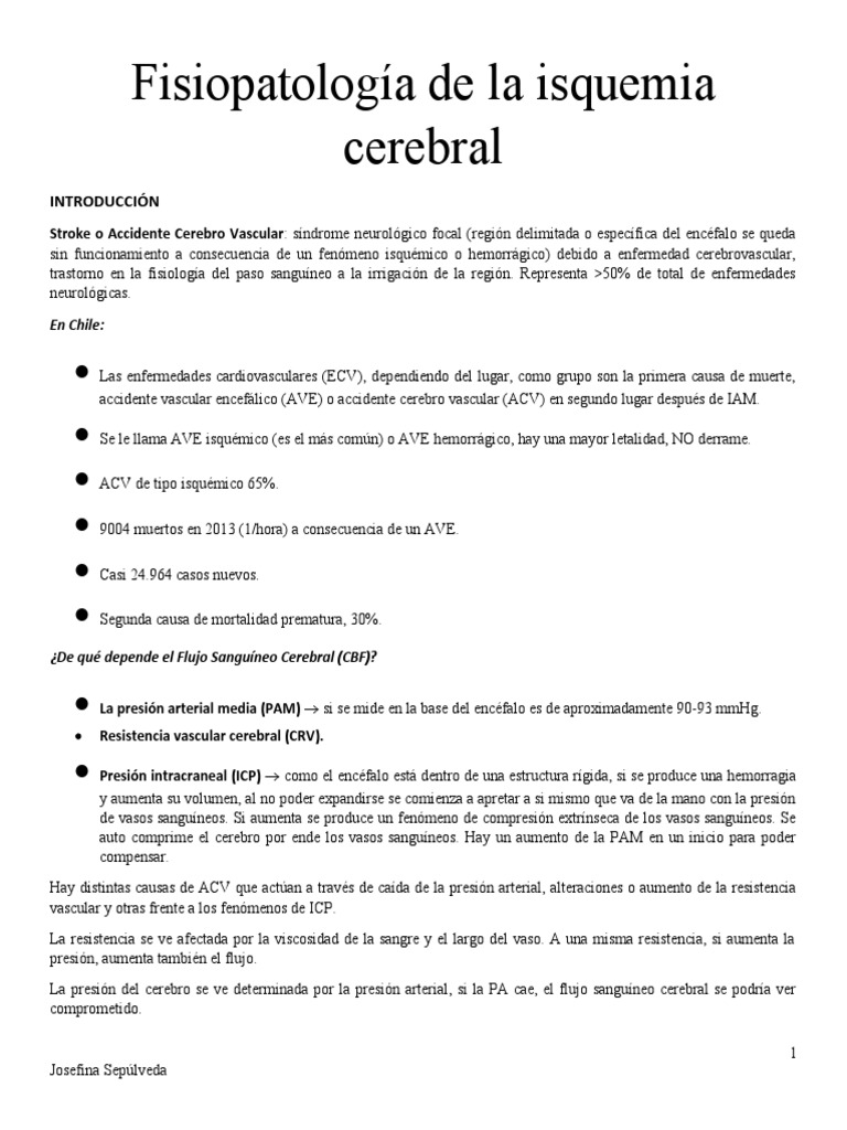 Causas y Fisiopatología de Isquemia Cerebral | PDF | Carrera | Receptor ...