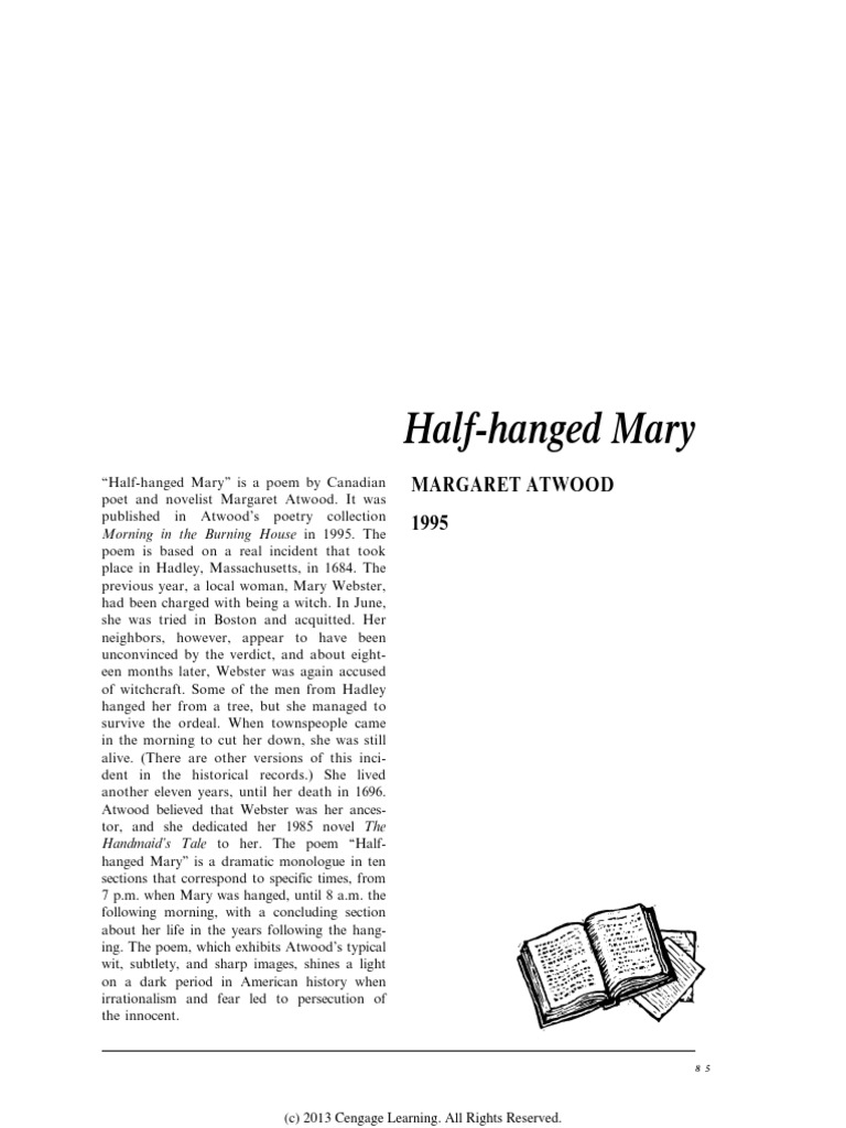 Half-Hanged Mary: Atwood's Poem Analysis | PDF | Witchcraft | Witch Hunt