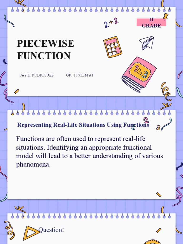 Piecewise Function Presentation (Say Rodriguez) (Gen Math) 3 | PDF