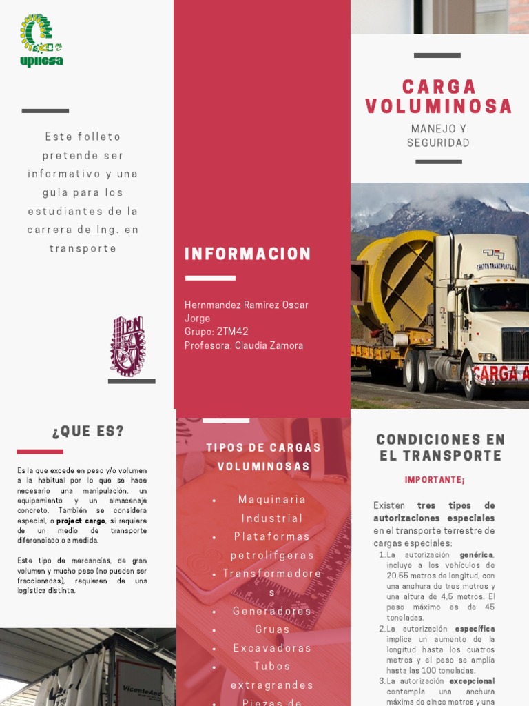 Guía sobre el manejo y seguridad del transporte de cargas voluminosas ...