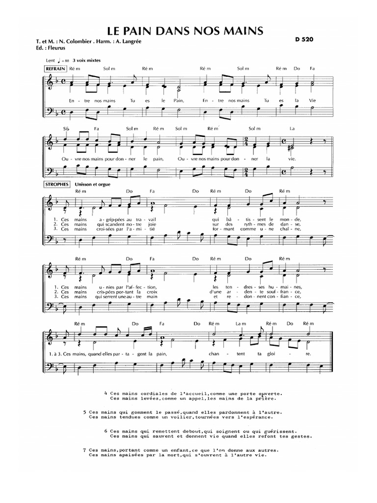 D 520 Le Pain Dans Nos Mains | PDF