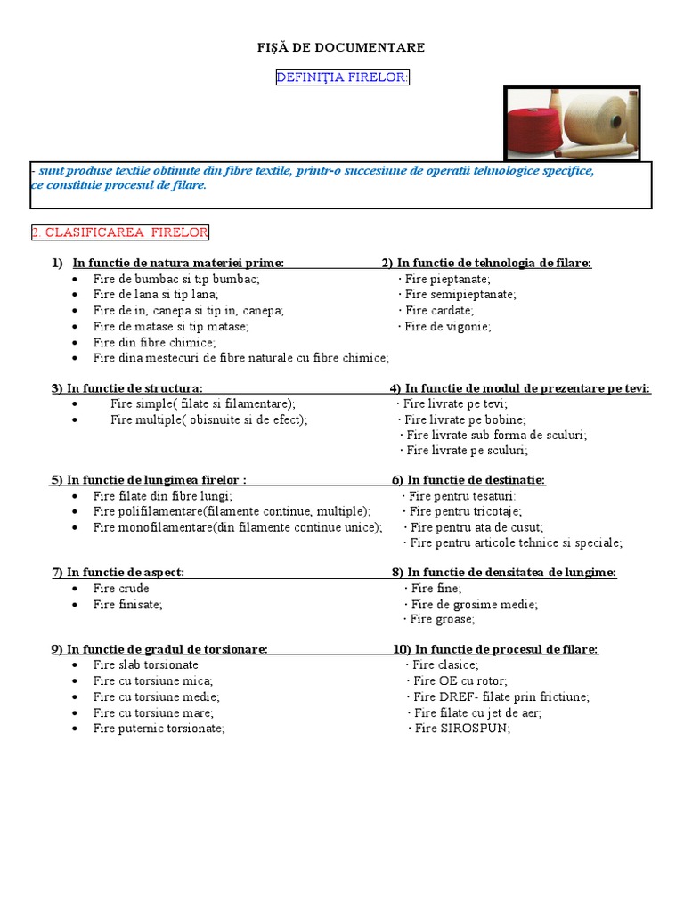 Fire Textile-Definitie, Clasificare | PDF