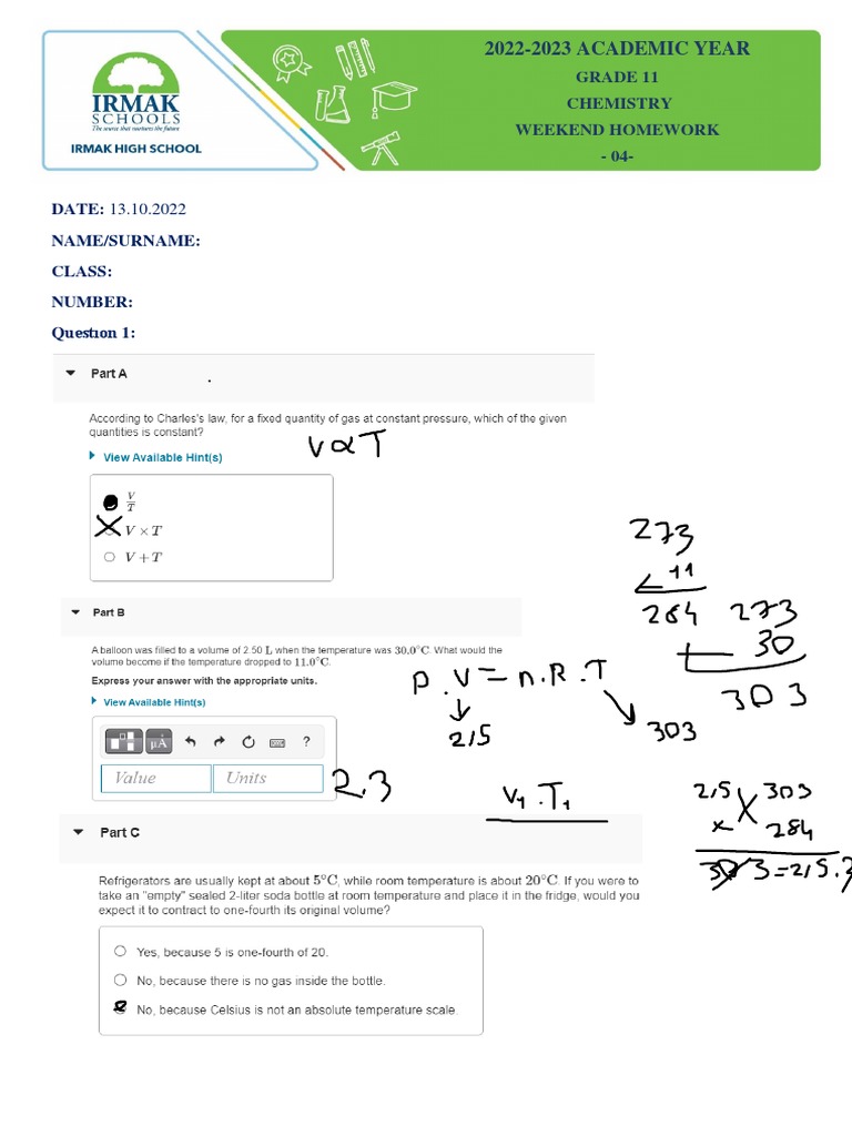 Chem HW4 | PDF